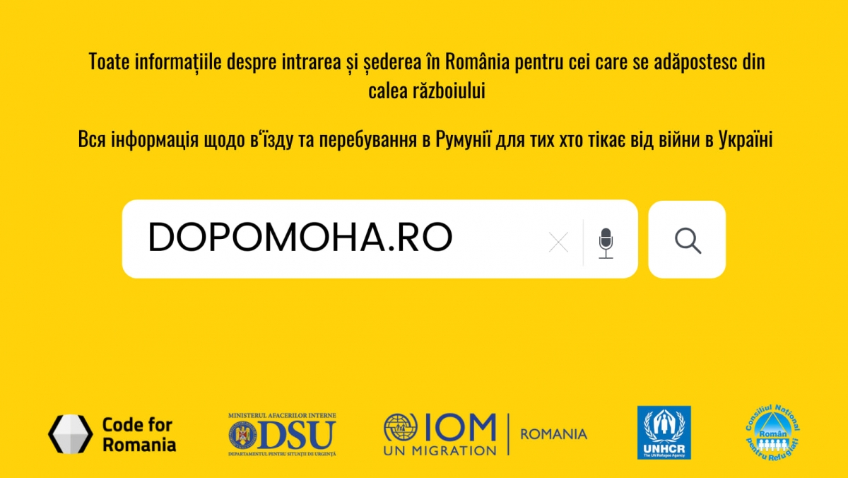 Code4Romania. Soluții digitale pentru sprijinirea eficientă a refugiaților ucraineni în România ...